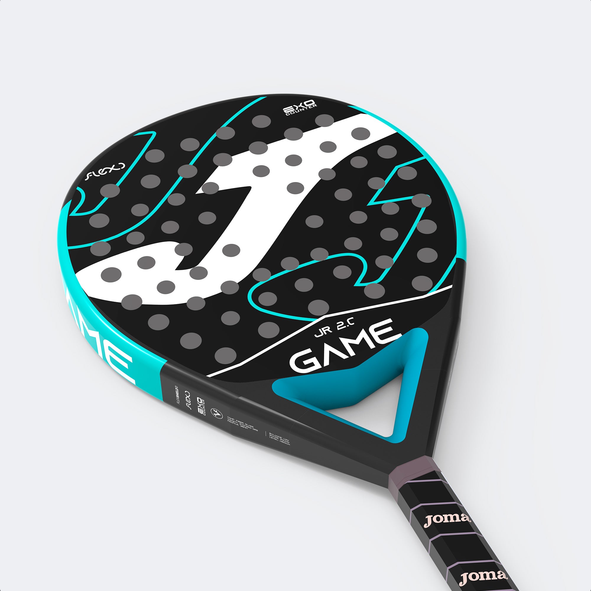 PALA DE PÁDEL GAME JR NEGRO TURQUESA – SUPRASPORT